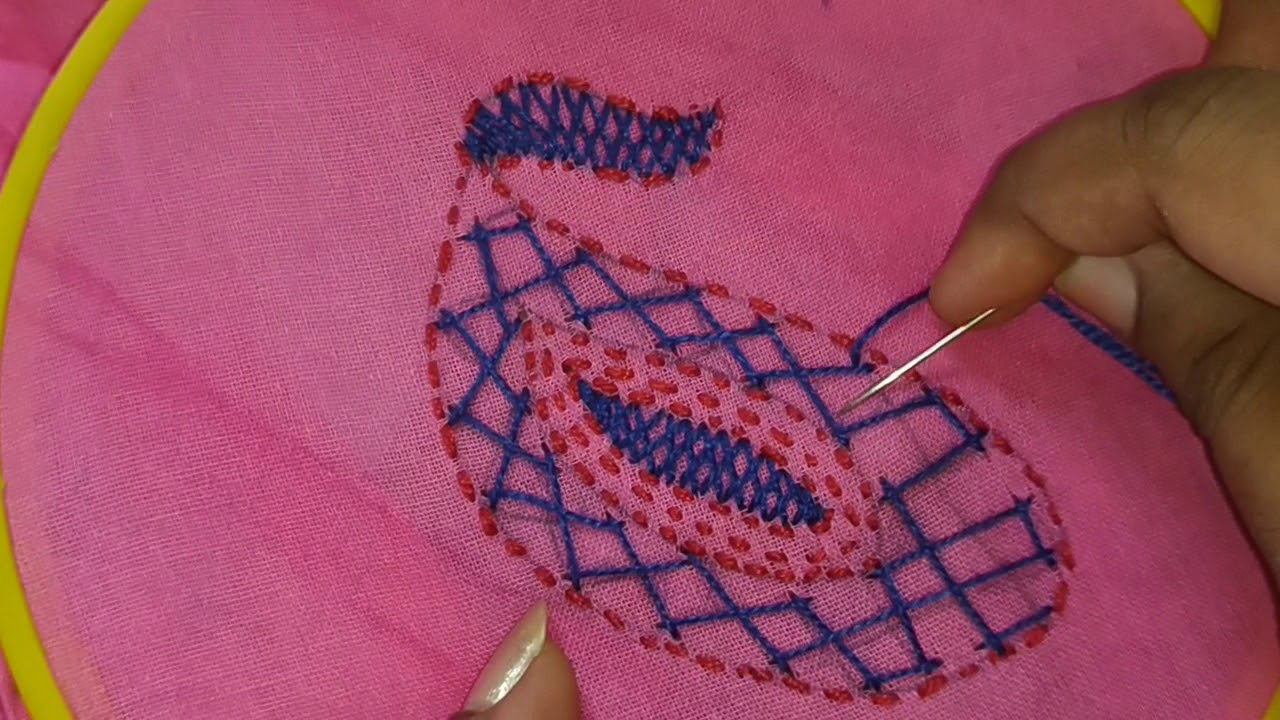 188.Sindhi embroidery kutch work gujrati stitch hand embroidery - YouTube