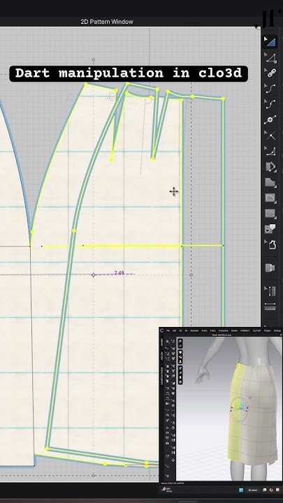 Dart Manipulation in Clo3d. #clo3d #dartmanipulation #digitalfashion #sewingtutorialforbeginners ...