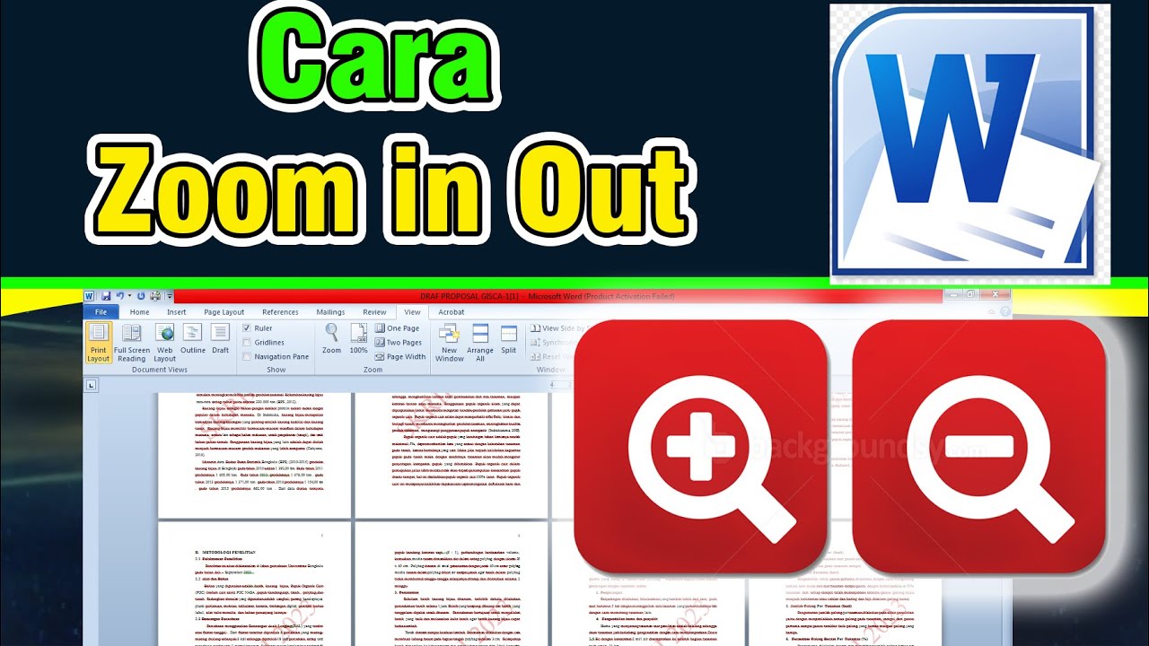 Cara Zoom in Out Microsoft Word #microsoftword - YouTube