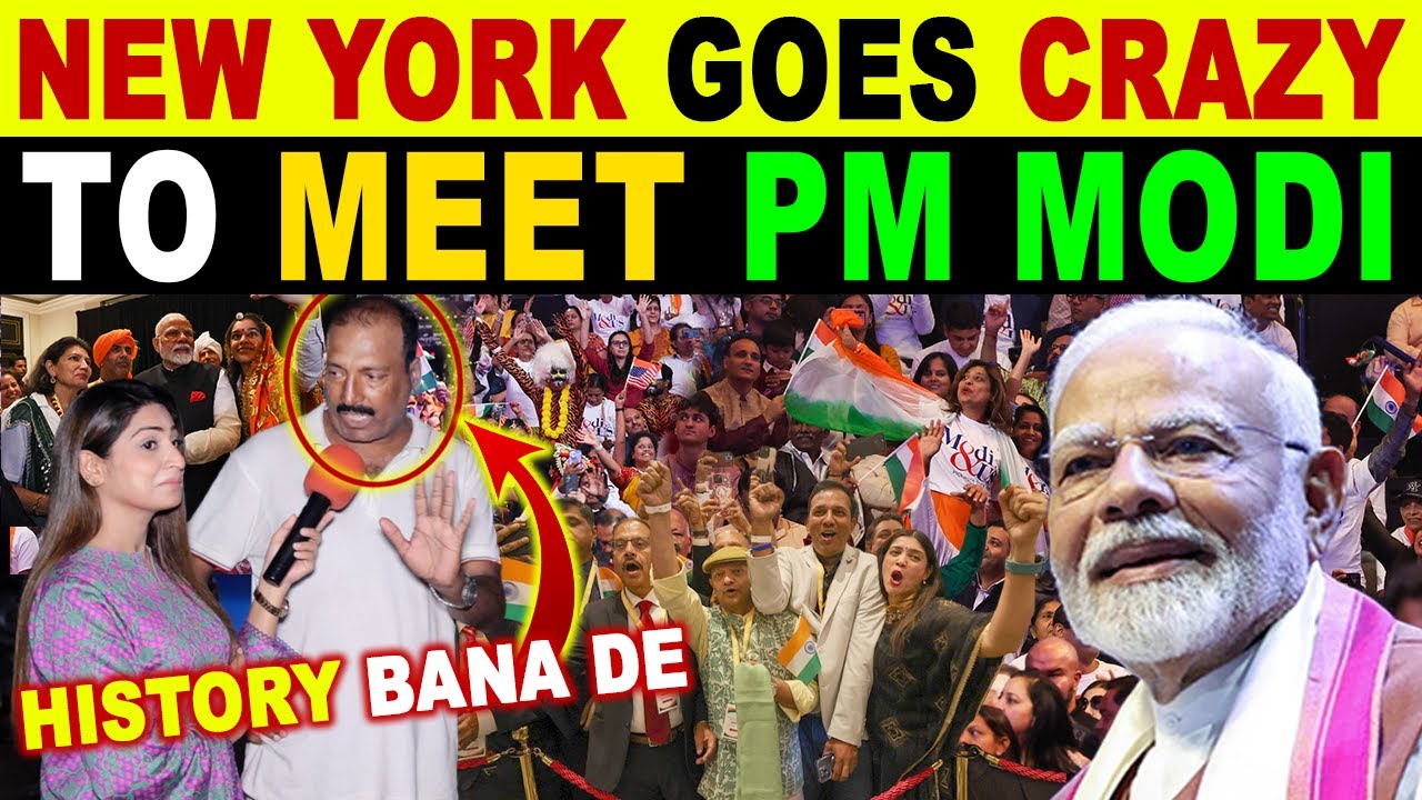 NEW YORK GOES CRAZY TO MEET PM MODI | PAK CRYING REACTION - YouTube