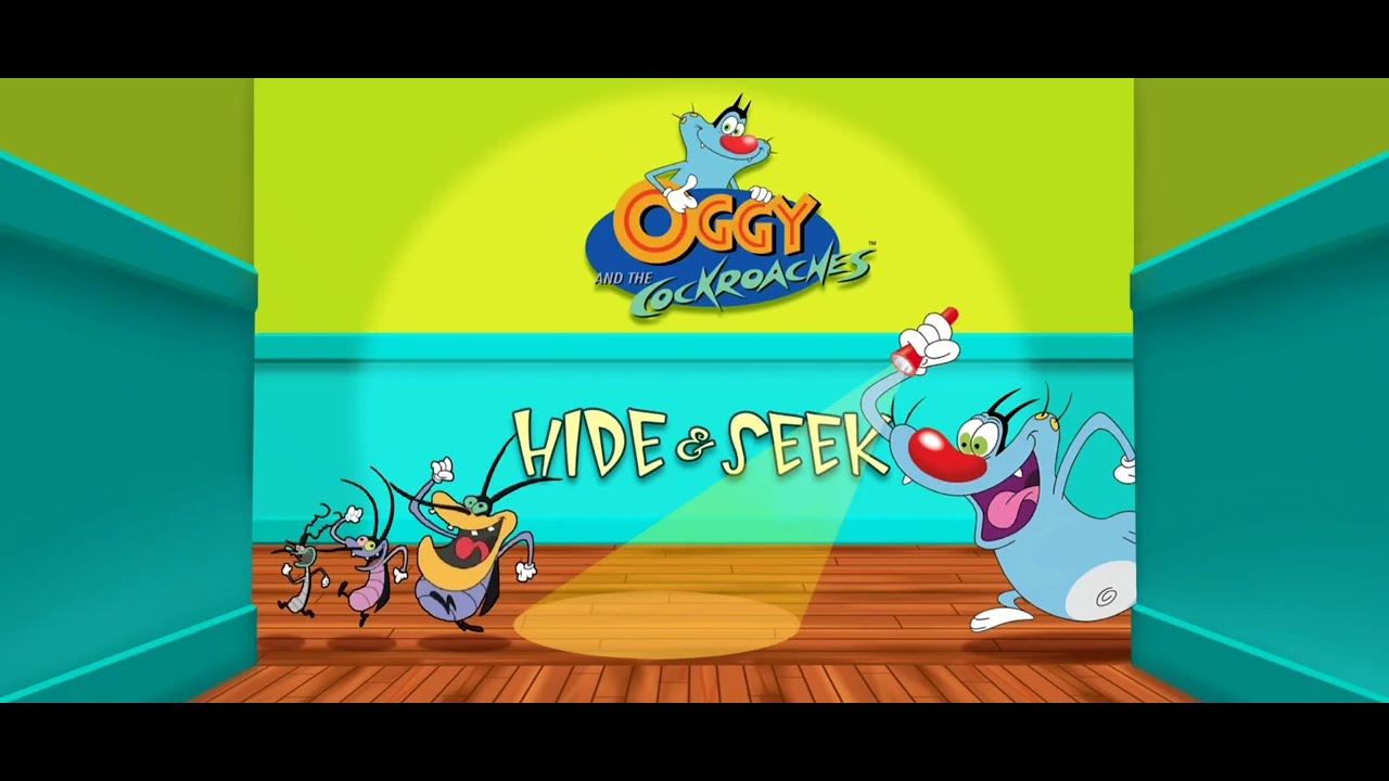 Oggy and the cockroaches Hide and seek level 8 THE LAWN (HIDE) - YouTube