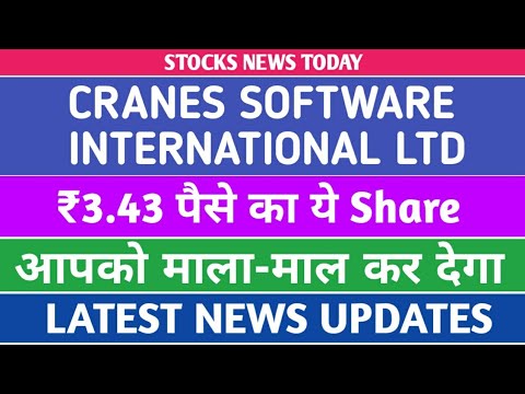 Cranes Software International Ltd Share News Today | Cranes Software ...