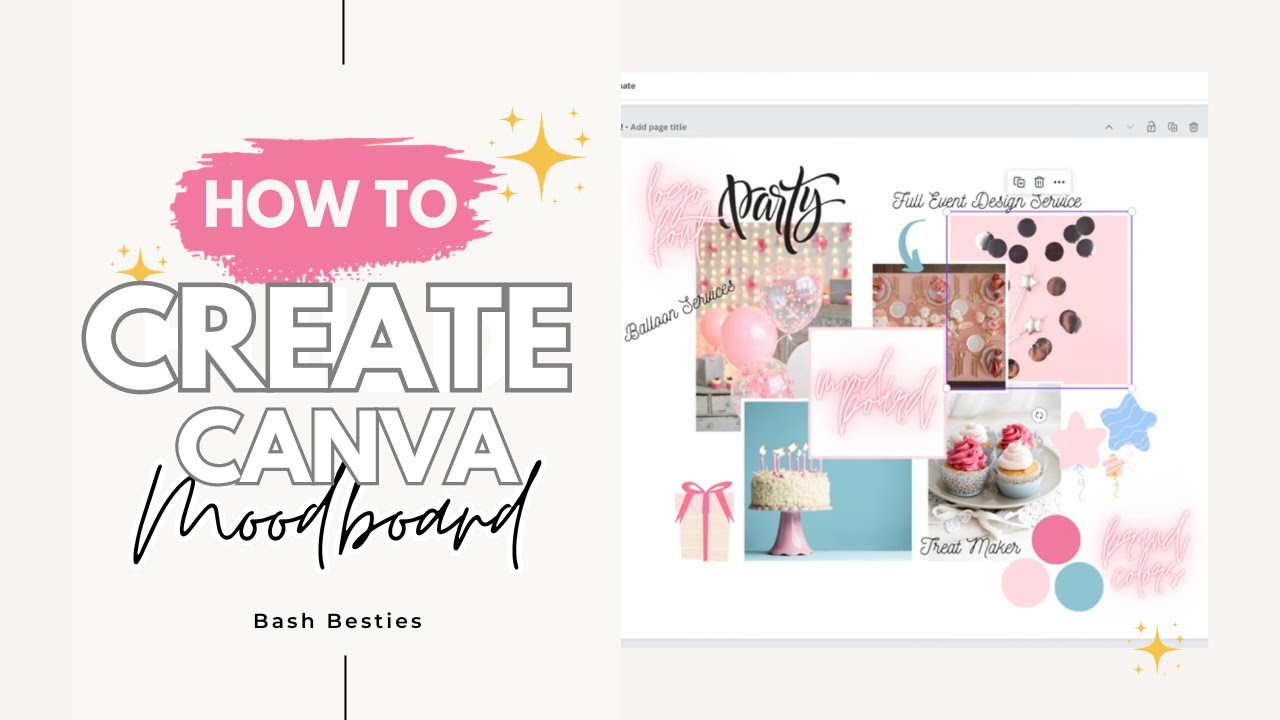 How to make a CANVA Moodboard for your event business or mockups! - YouTube