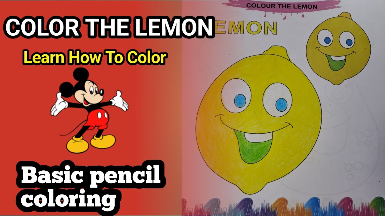 Coloring Lemon with Pencil Coloril's & Crayons|Coloring for kids 2023 ...