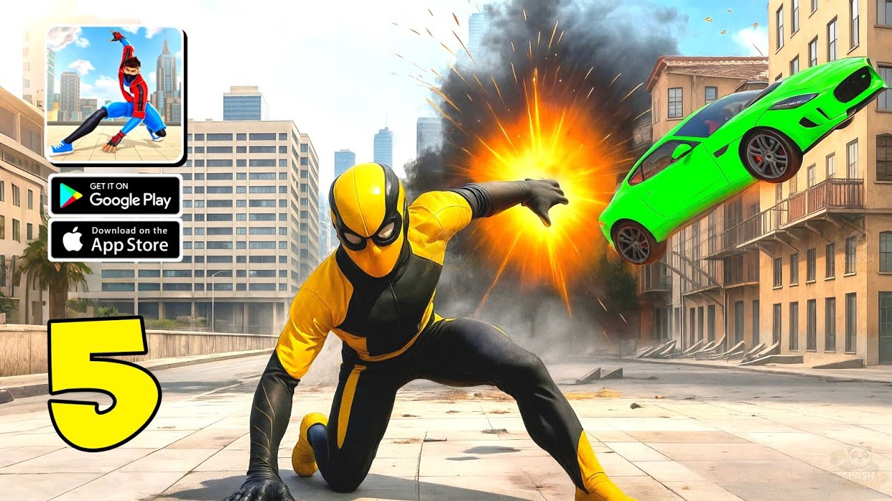 Rope Fighter Action Game - Gameplay Walkthrough Part 5 - Spider Action ...