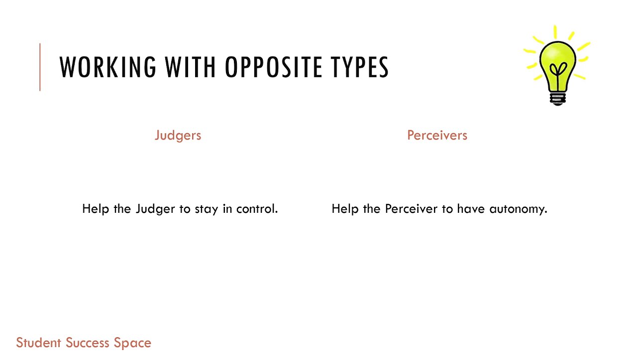 Working with Opposite Types - MBTI Judgers & Perceivers - YouTube