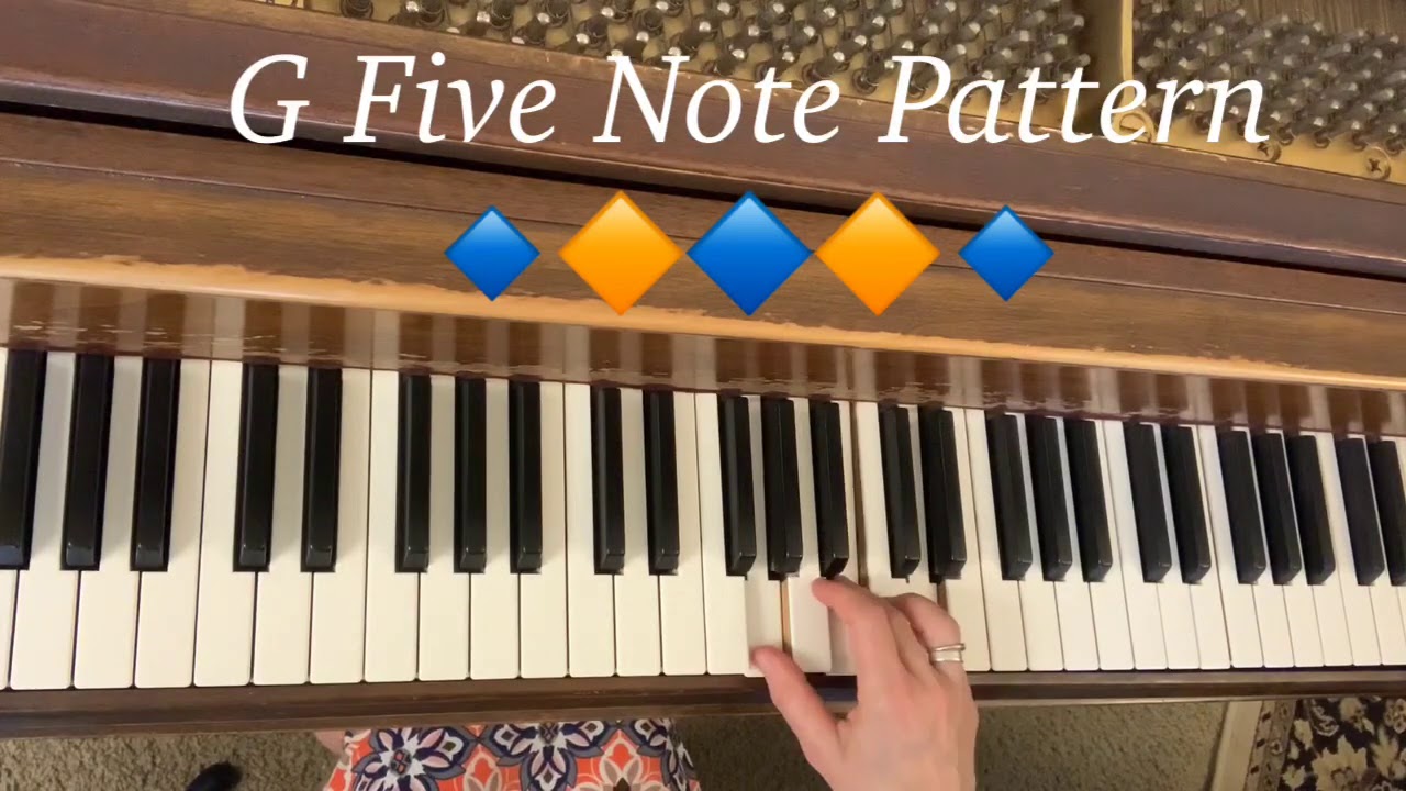 G Major 5 Note Pattern with I Chord (Hands Alone) - YouTube