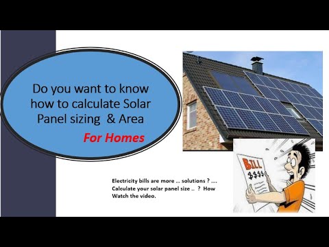 Solar panel Sizing & Area calculation - YouTube