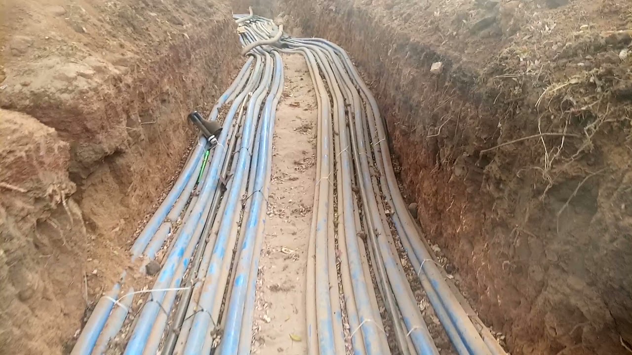 8 CIRCUITS 33KV UNDERGROUND CABLE LAYING - YouTube