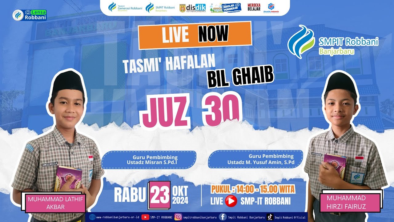 LIVE 🔴TASMI' HAFALAN BIL GHAIB 2024 SMPIT ROBBANI BANJARBARU - YouTube