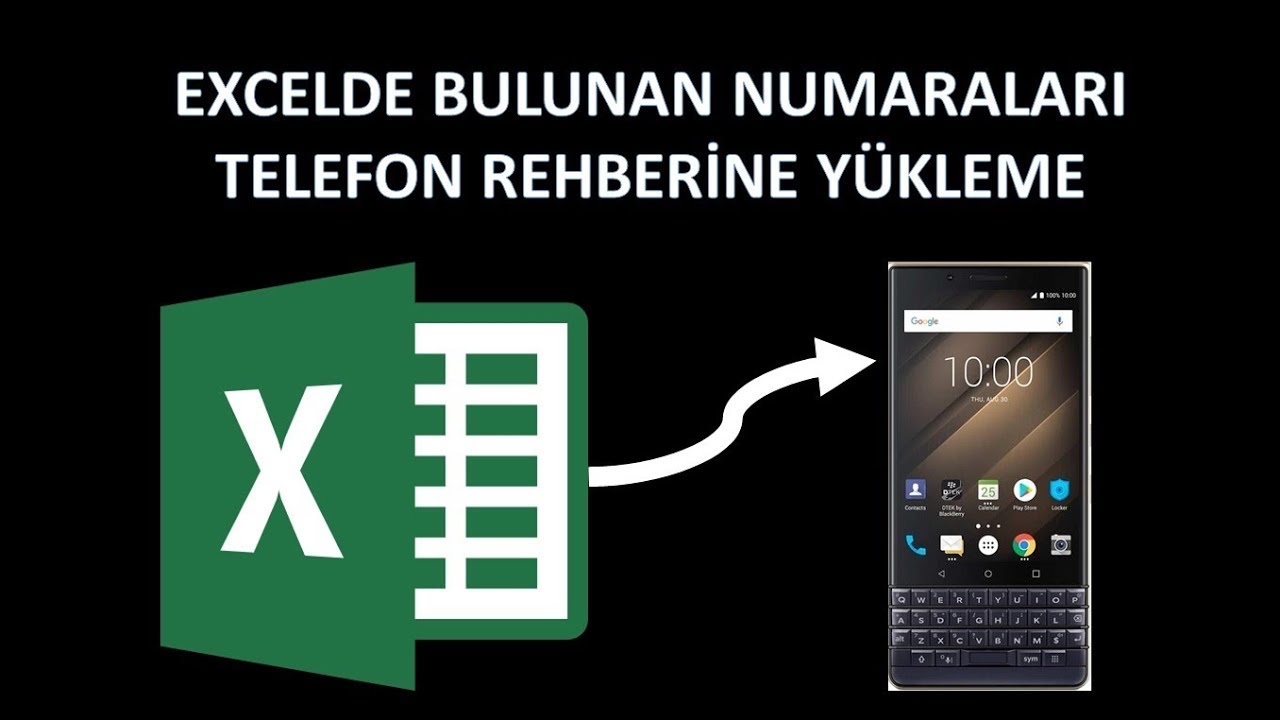 Excelde Bulunan Telefon Numaralarını Telefon Rehberine Aktarma Versiyon ...