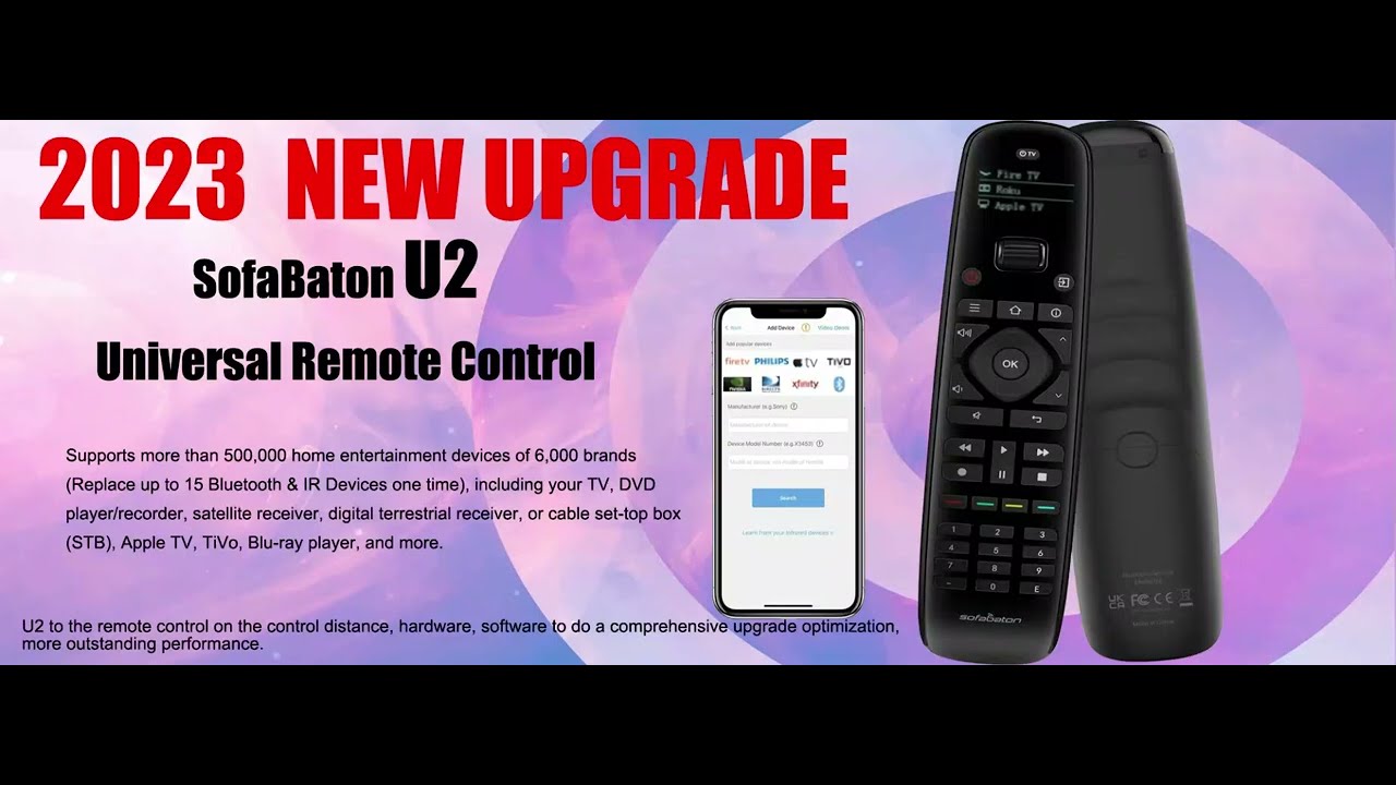 2023 New Upgrade Sofabaton U2 Universal Remote Control - YouTube