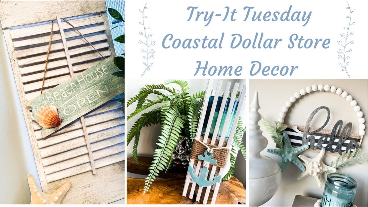 Coastal Dollar Store Home Decor | High End Beach Decor DIYs | Try It ...