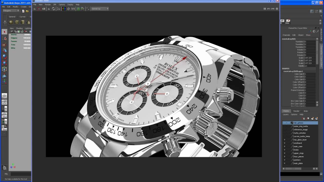 Modeling Tutorial In Maya Rolex Daytona Watch Part 1 Introduction