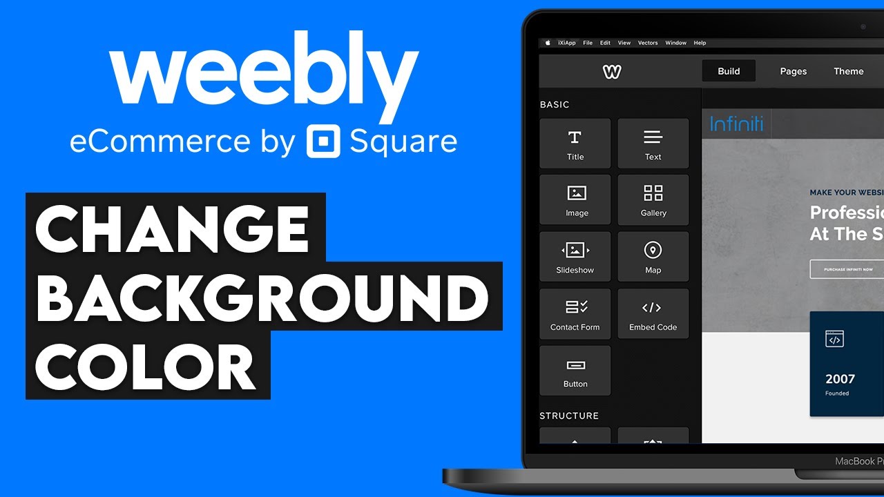 Weebly Tutorial: How To Change Background Color 2024 - YouTube