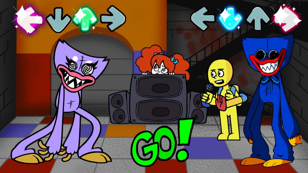 Friday Night Funkin' - Sissy Blissy vs Huggy Wuggy & Player (Playtime ...