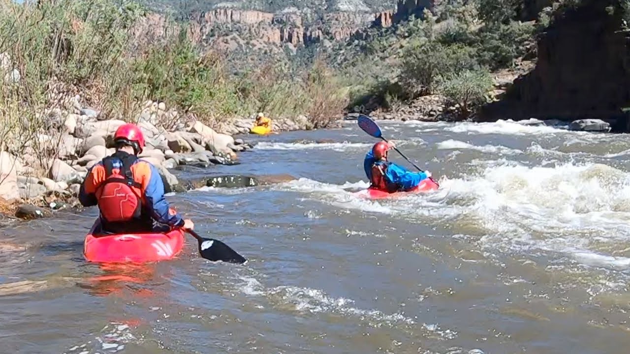 Kayaking the Upper Salt River - 4/20/2019 - Lower Mescal Rapid - YouTube