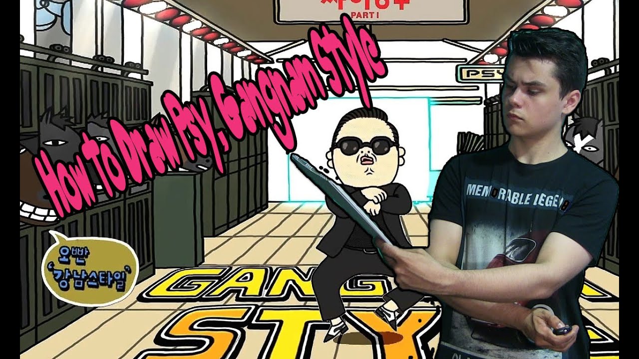 Как нарисовать Псая( Гангам стайл). How to Draw Psy, Gangnam Style ...