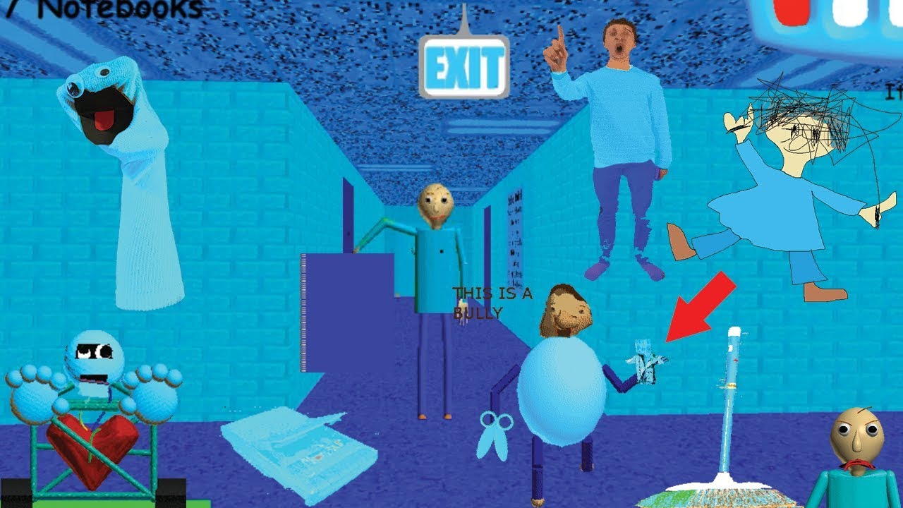 BALDI'S BASICS BLUE EDITION!!! Baldi's Blue World [Baldi Mod] - YouTube