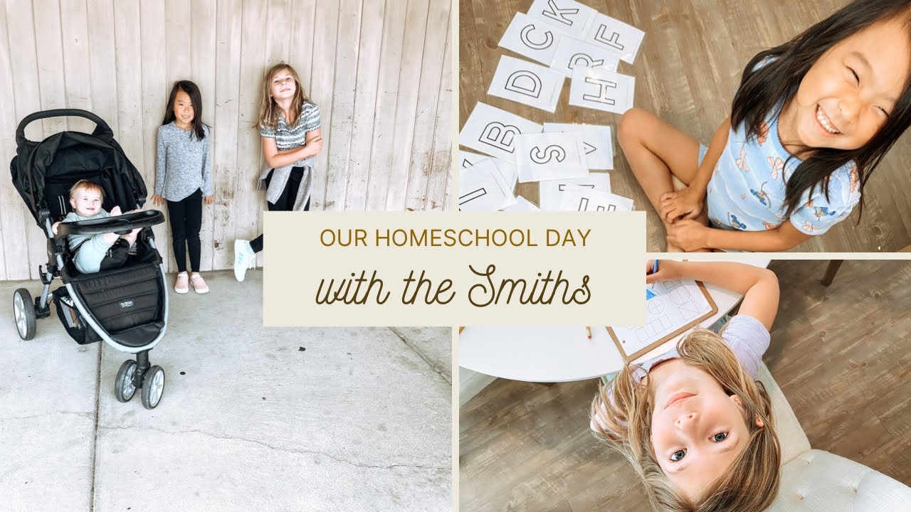 Homeschool Day with the Smiths - 1st grade and Preschool - YouTube