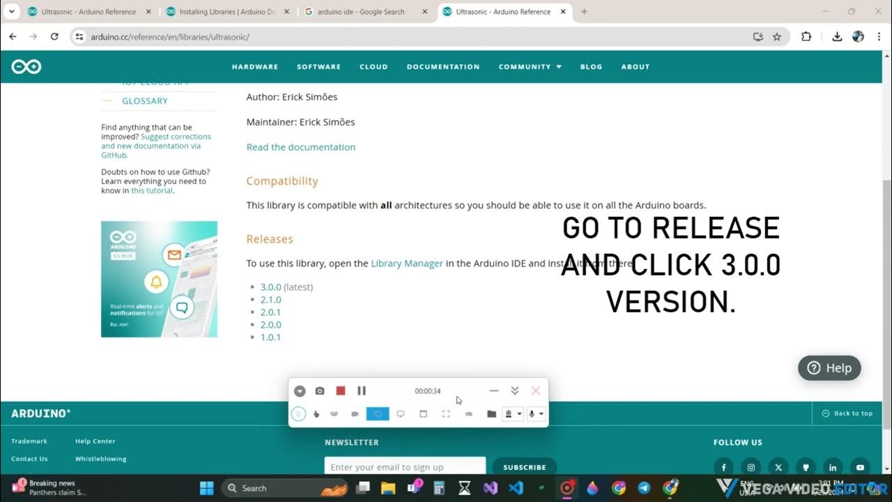 Arduino Project 31 Ultrasonic Created By Trishanth Kumar Youtube