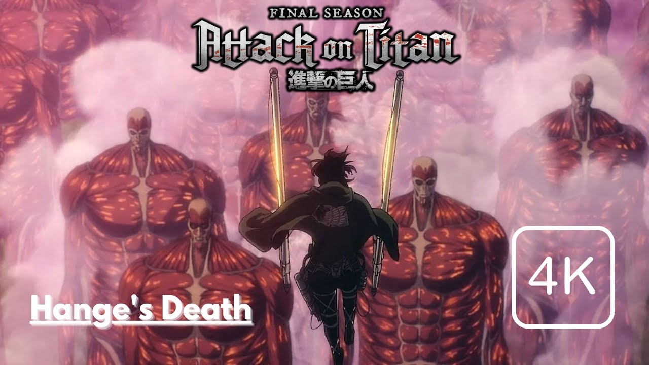 Hange Death | 4K | 60fps | Attack On Titan Season 4 Part 3 Episode 1 ...