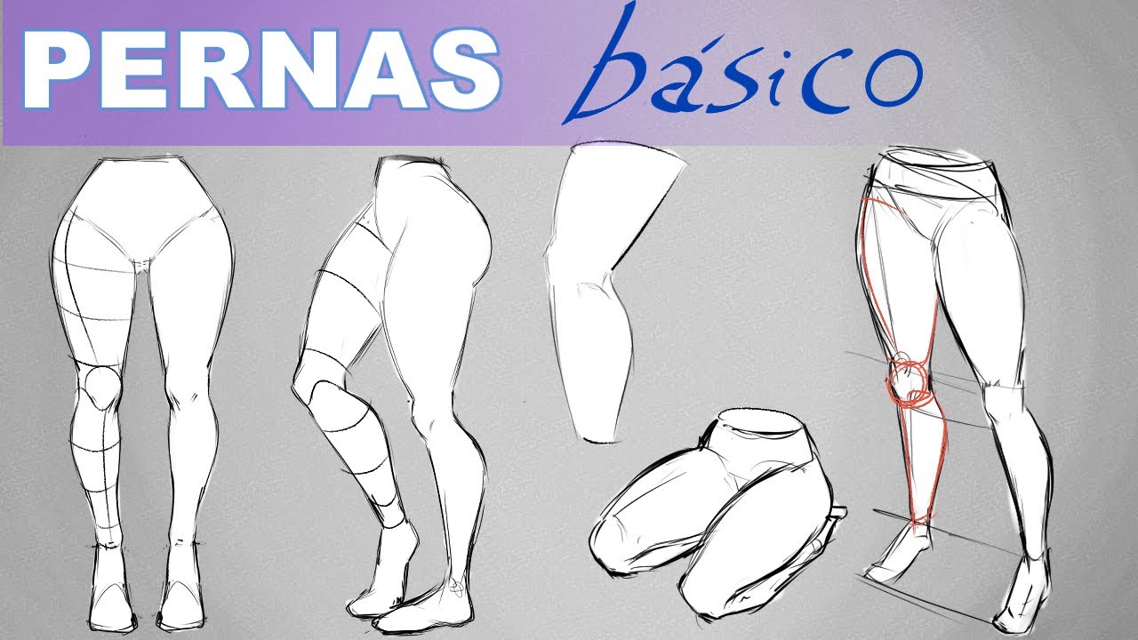 como desenhar pernas de um jeito fácil e rápido - YouTube