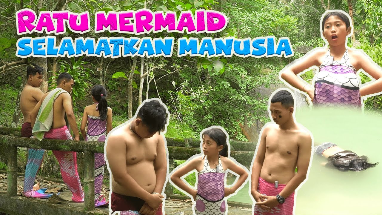 RATU MERMAID KANZA MENYELAMATKAN MANUSIA YANG TENGGELAM DI TELAGA AIR JERNIH #viralvideo - YouTube