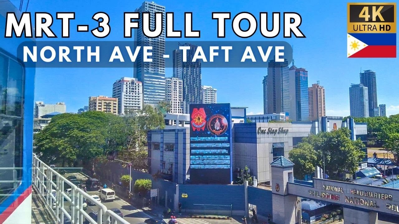 MRT LINE 3 - NORTH AVENUE To TAFT [4K Full Virtual Tour] Philippines - May 2024 - YouTube
