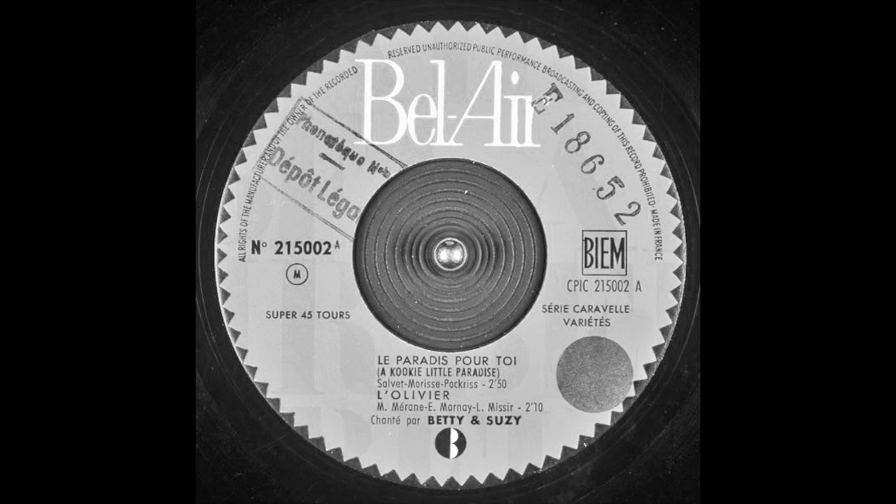 Betty & Suzy - Le Paradis Pour Toi - YouTube