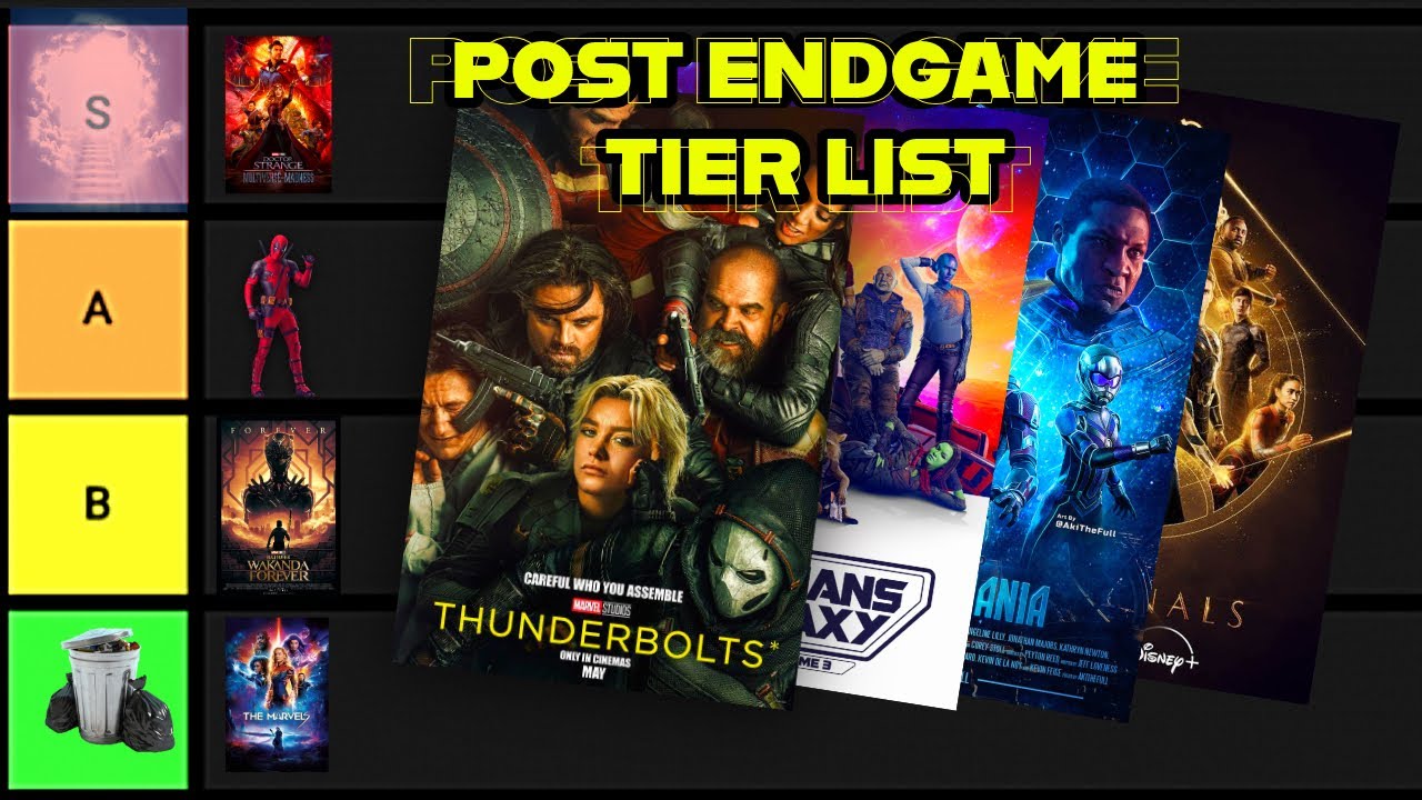 RANKING POST ENDGAME MARVEL MOVIES (TIER LIST) - YouTube