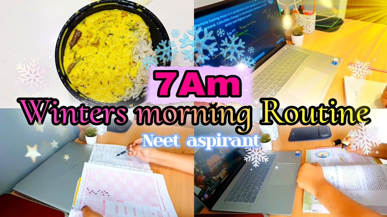 7Am⏰️Winter🥶Morning Routine🌄 | Neet aspirant study vlog | neet 2024 ...
