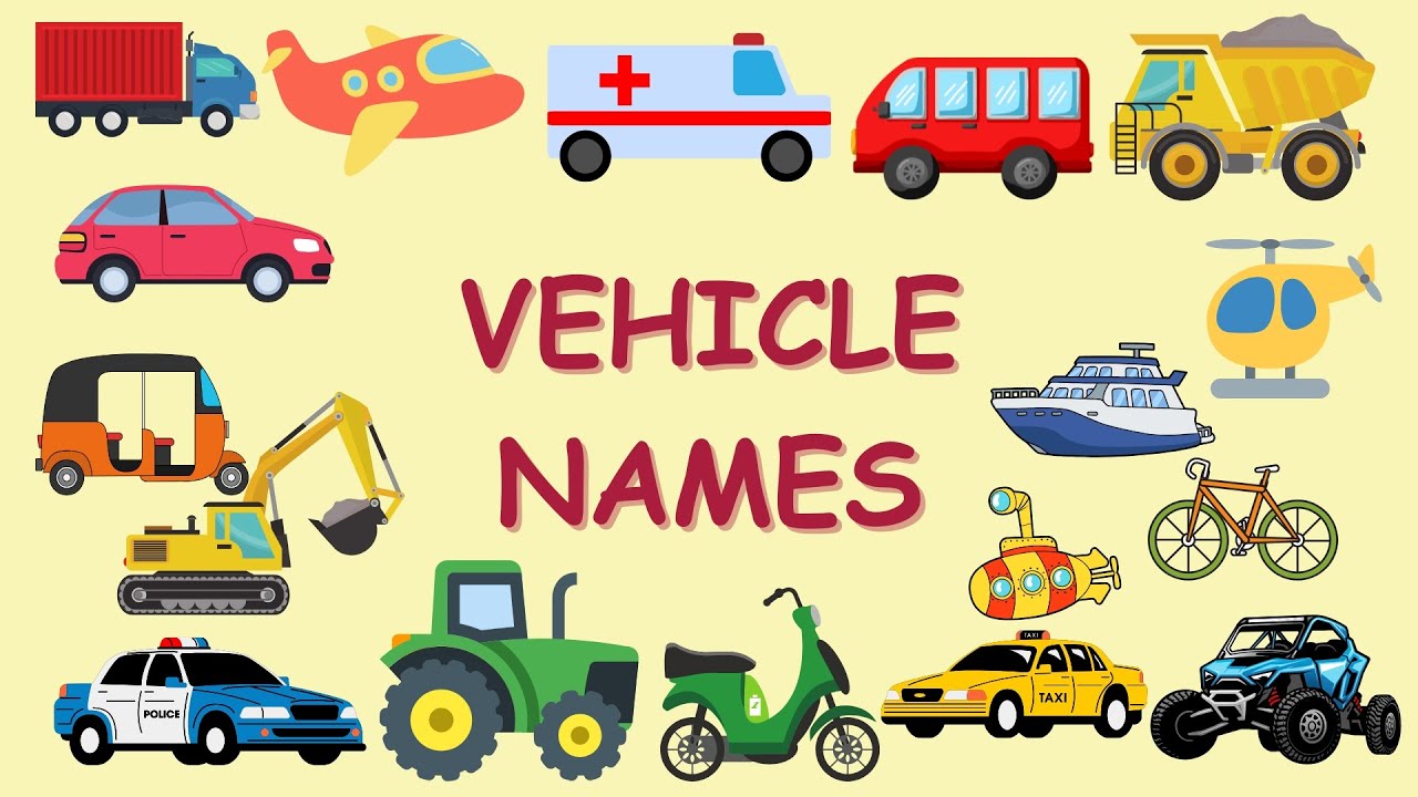 Vehicle Names | Types of Vehicles in English | Vehicle Vocabulary ...