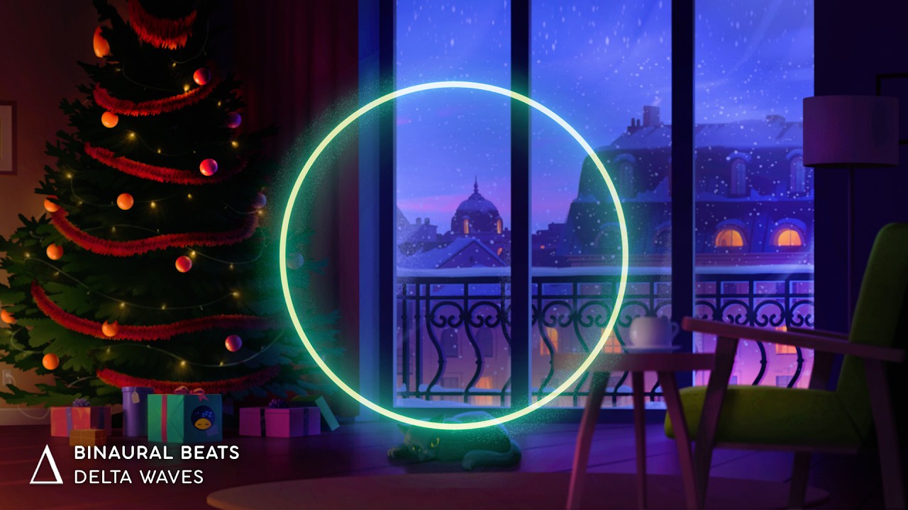 Sleep DEEPLY [ Calming Delta Waves ] 'Snowfall Serenity' Sleep Music ...