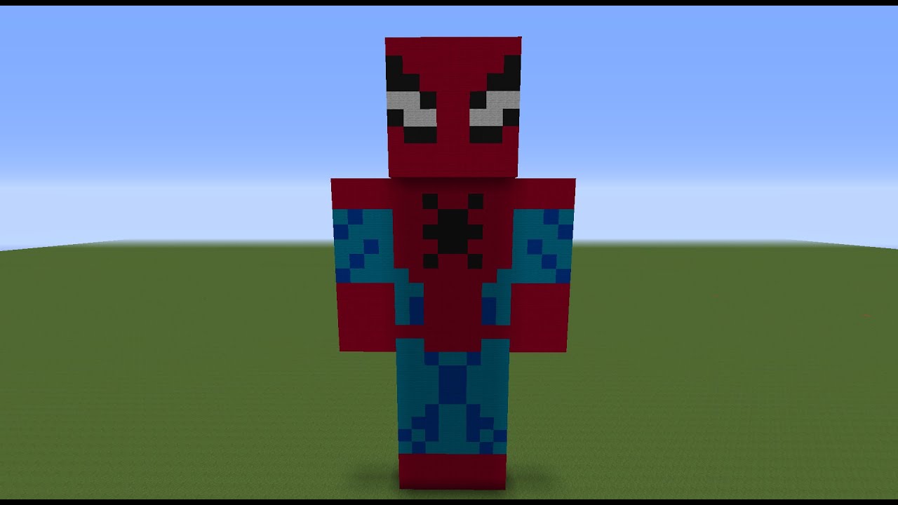 Minecraft Tutorial Ep.4: How To Make A Spider Man Statue - YouTube
