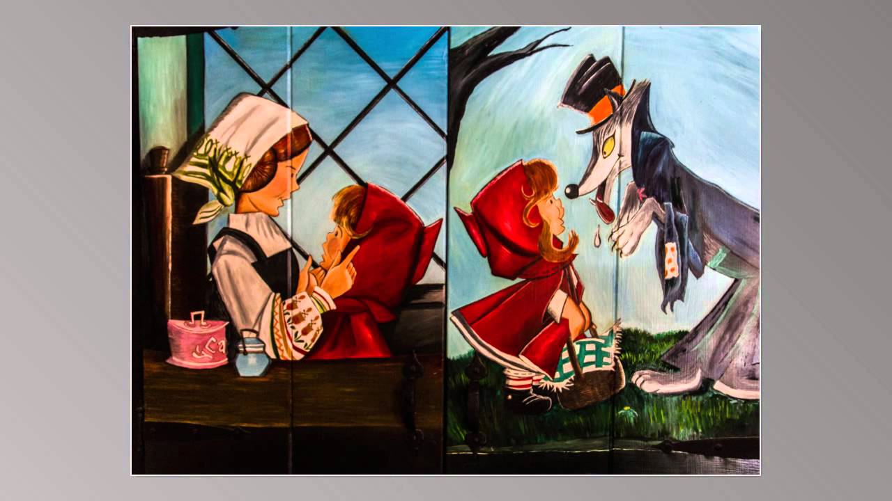 Kitchen Cabinet Disney scenes - YouTube