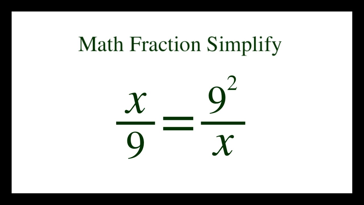 A Tricky Math Fraction • You Can Never Solve this? - YouTube