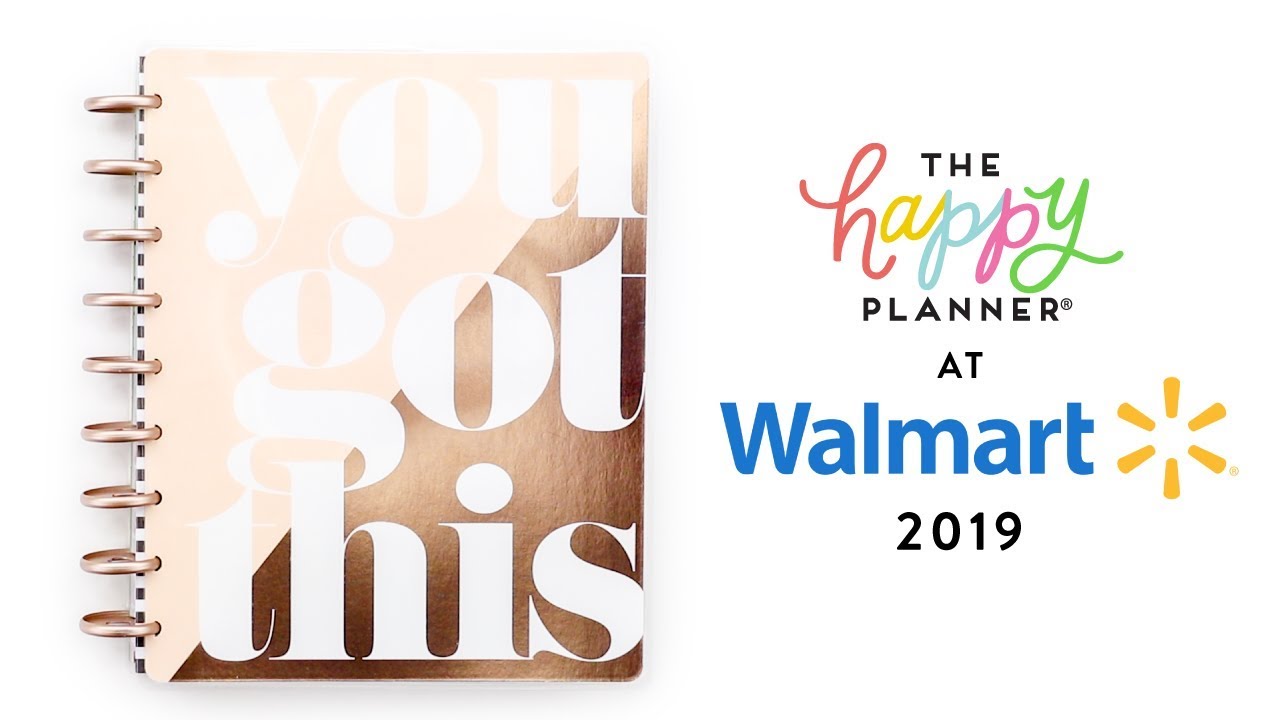 2019 Spring REVEAL! // WALMART 18-Month Happy Planners! - YouTube