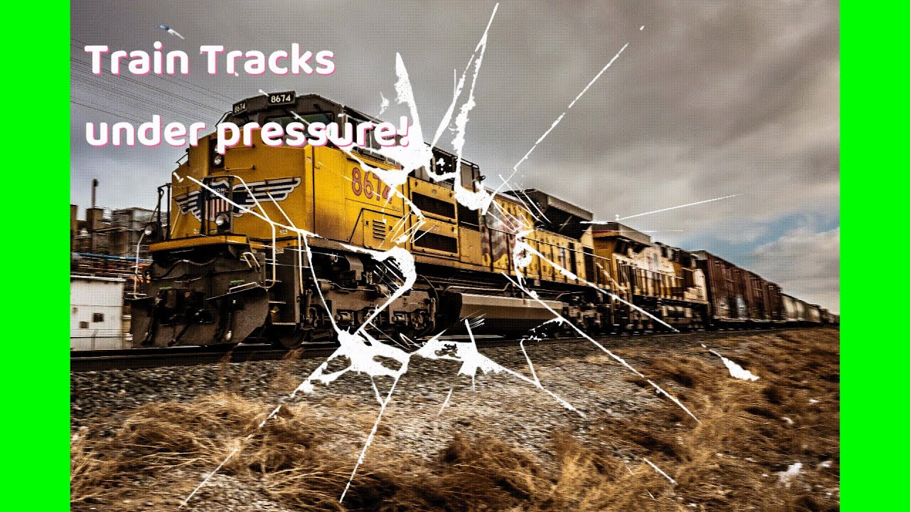 Heavy Freight Train Puts Tracks Under Pressure - YouTube