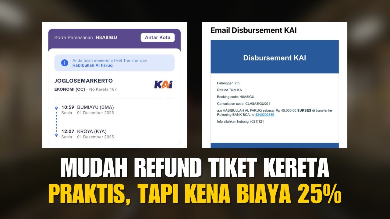 REFUND KARENA BATAL BERANGKAT! Cara Refund Tiket Kereta Api di Tiket ...
