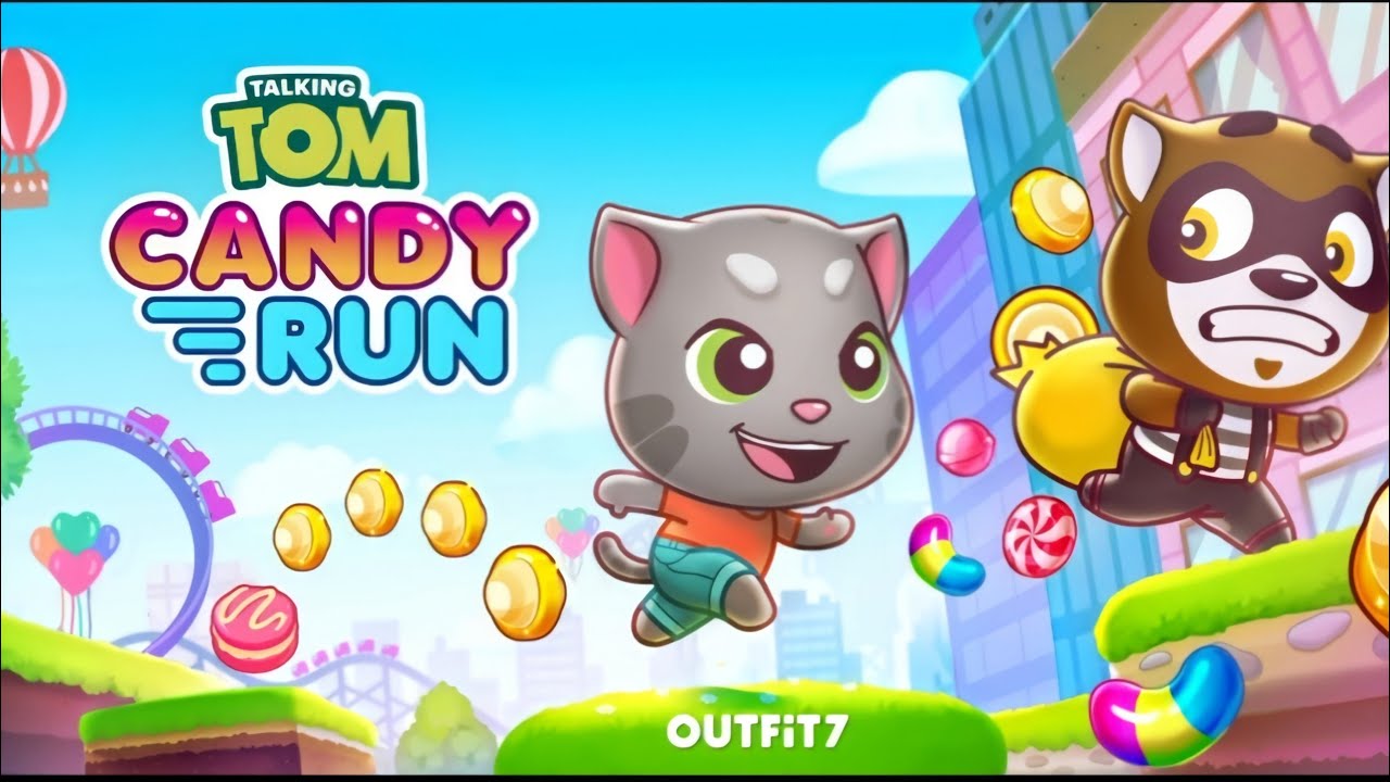 TALKING TOM CANDY RUN GAMEPLAY - YouTube