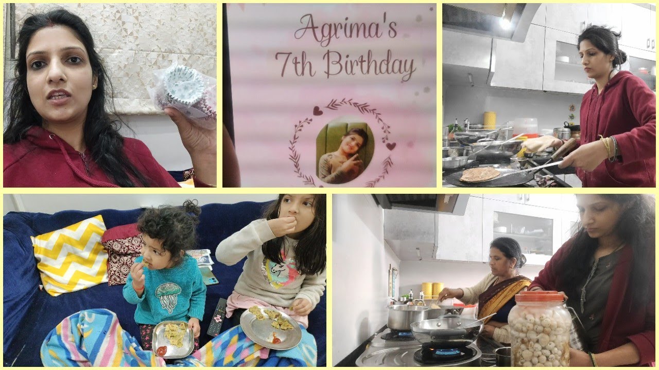 Nannu's B'day Preparation.. invitation card, kid's snacks menu, games ...