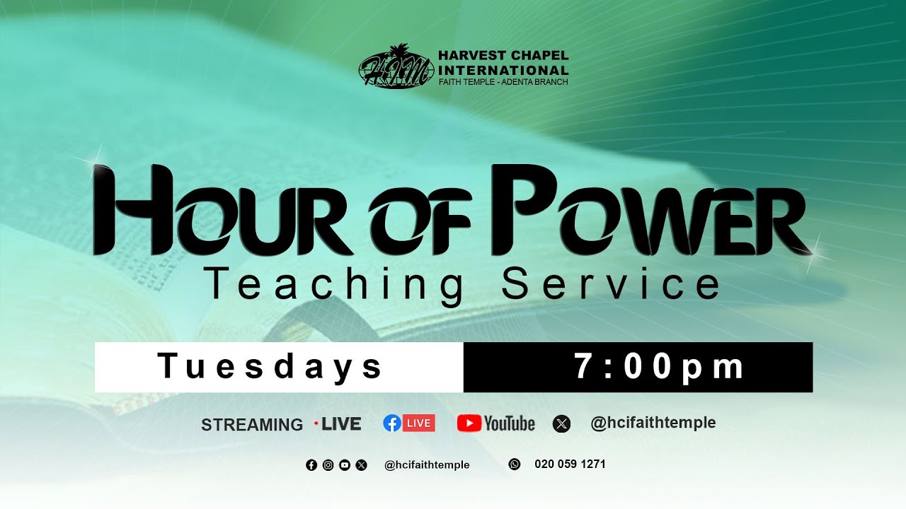 HOUR OF POWER TEACHING SERVICE || TUESDAY SERVICE || HCI FAITH TEMPLE ...