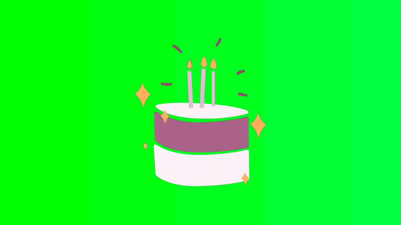 BIRTHDAY CAKE 2 Green Screen Animation | Free Green Screen Birthday ...
