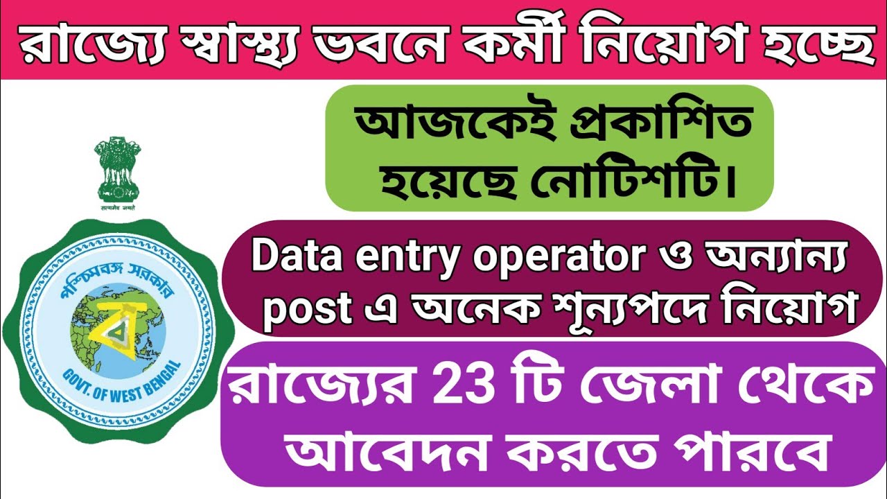 wbmscl recruitment 2021 | west bengal government job vacancy 2021 - YouTube