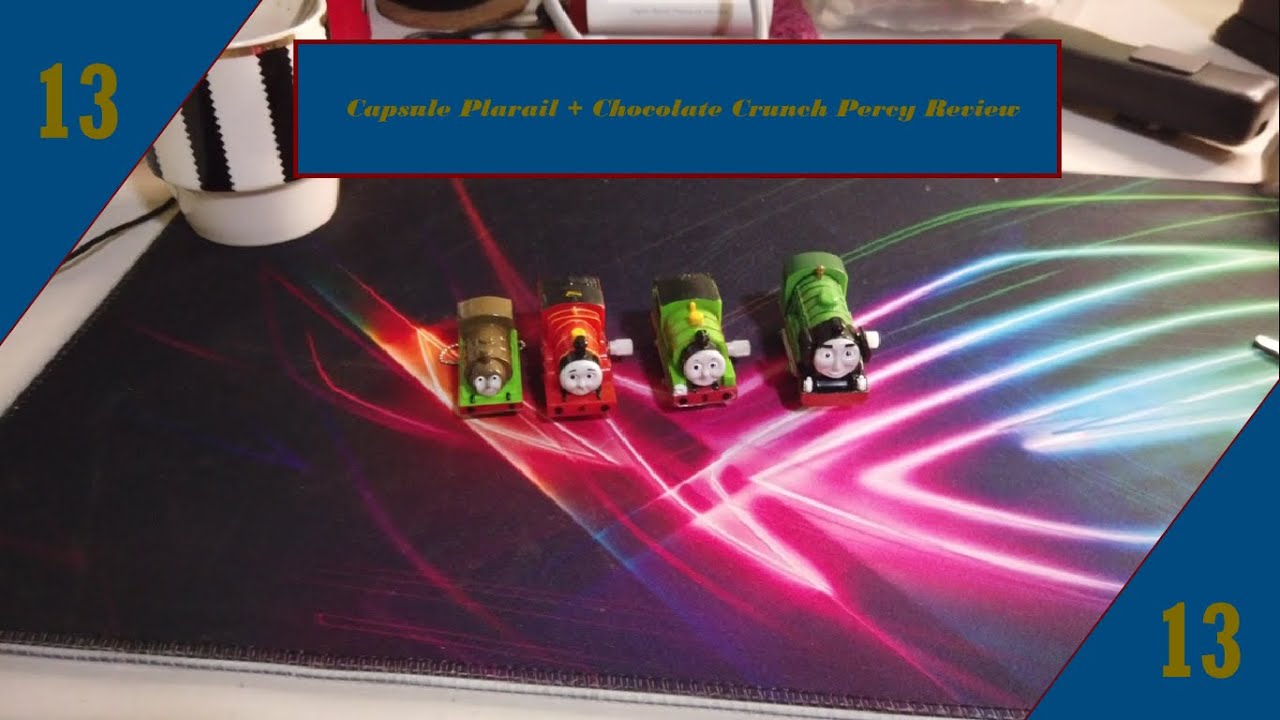 Capsule Plarail + Chocolate Crunch Percy Keychain Review - YouTube