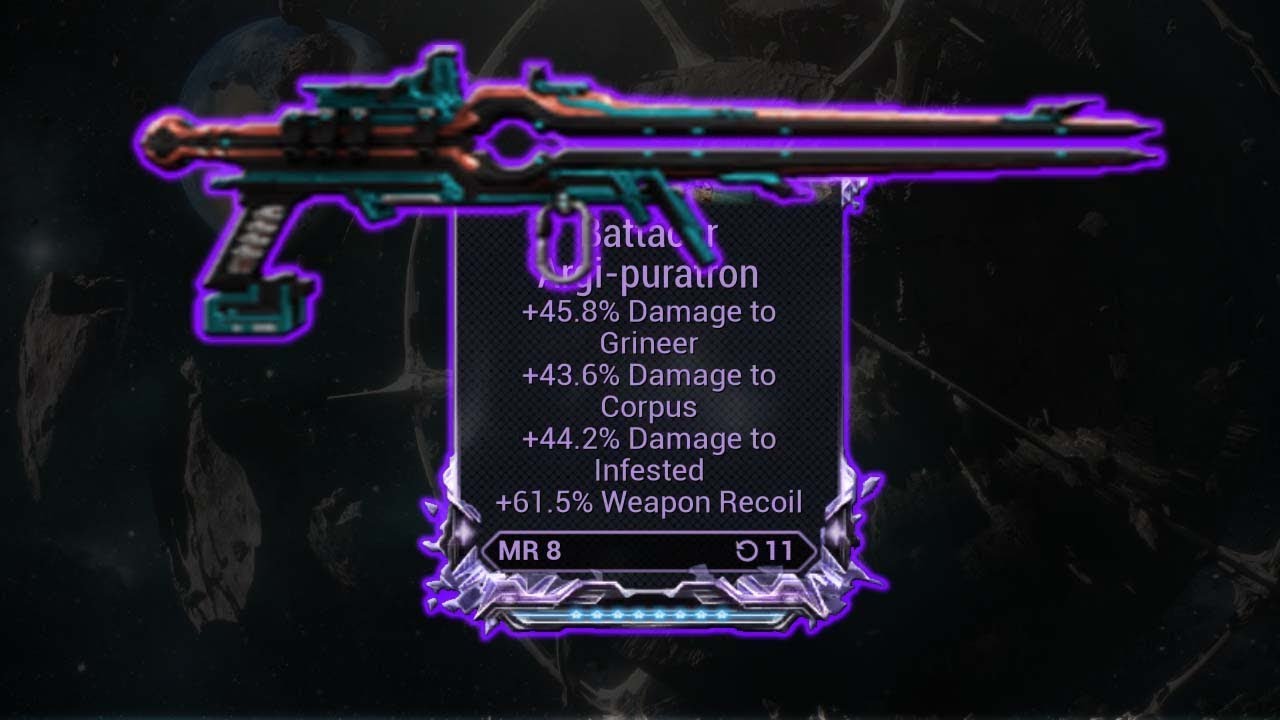 Warframe - Battacor Argi-Puratron (The Bane of Almost Everything) - YouTube