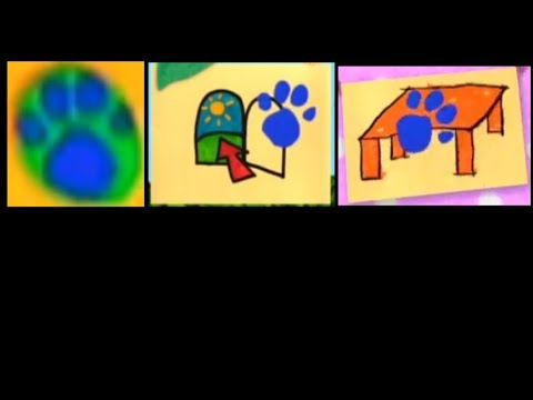 blue's clues how to draw 3 clues from signs - YouTube