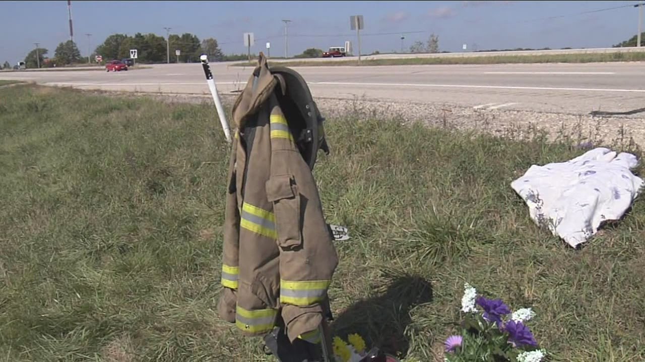 Friends honor volunteer firefighter killed in accident - YouTube