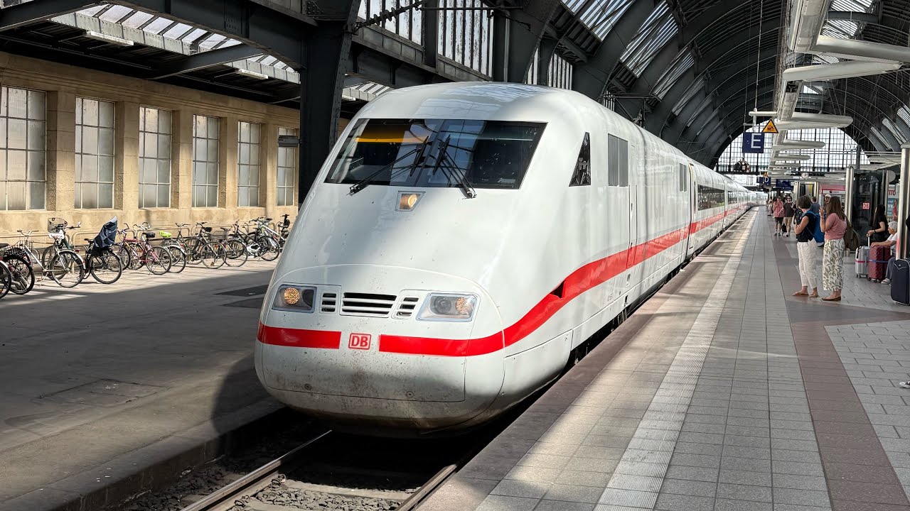 Mit dem ICE 1 LDV Br 401 als ICE 2871 von Karlsruhe Hbf nach Basel Bad ...